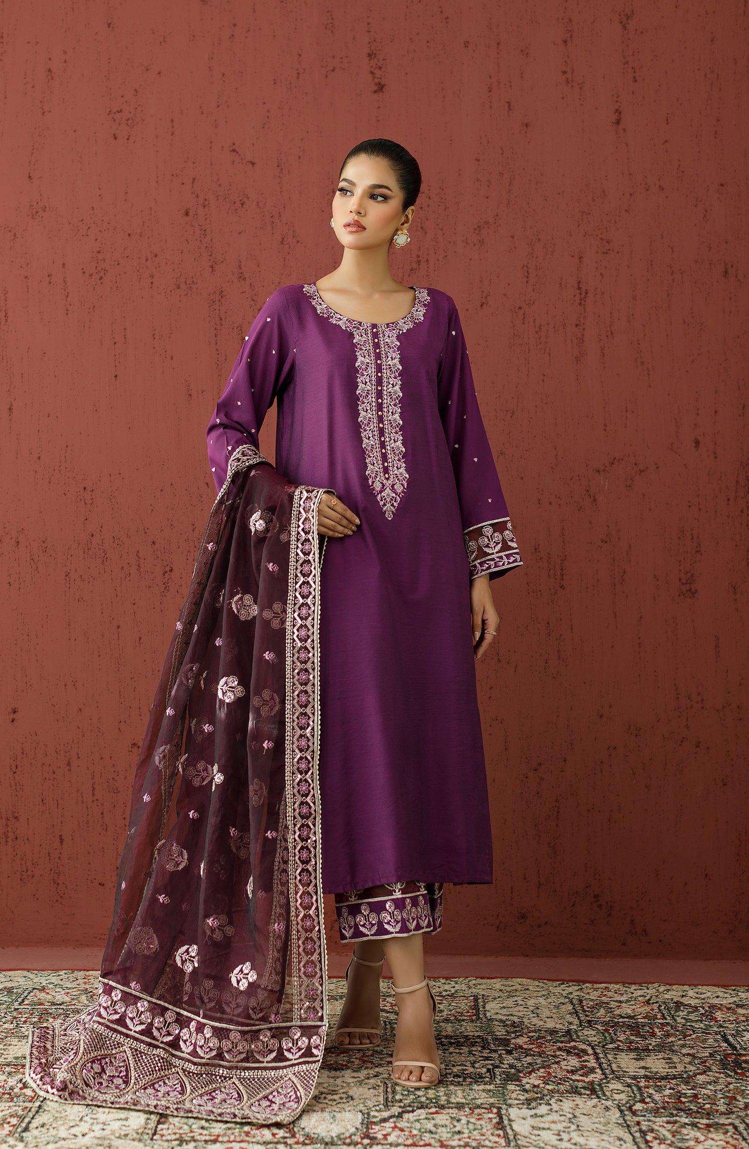 Readymade embroidered Pakistani suits | Stitched Suits online – Orient