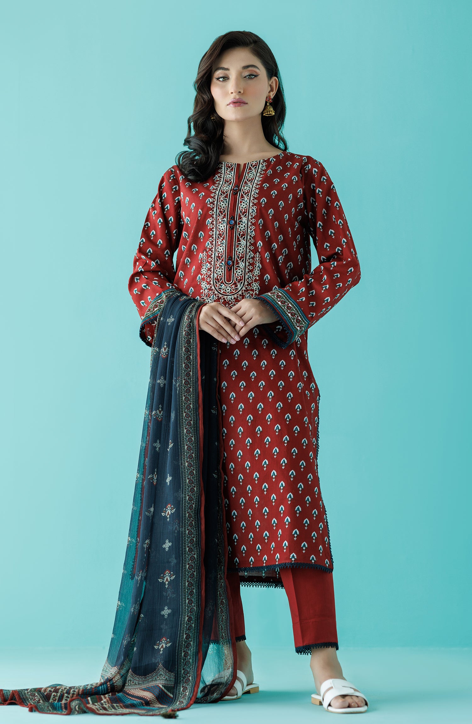 Readymade embroidered Pakistani suits | Stitched Suits online – Orient